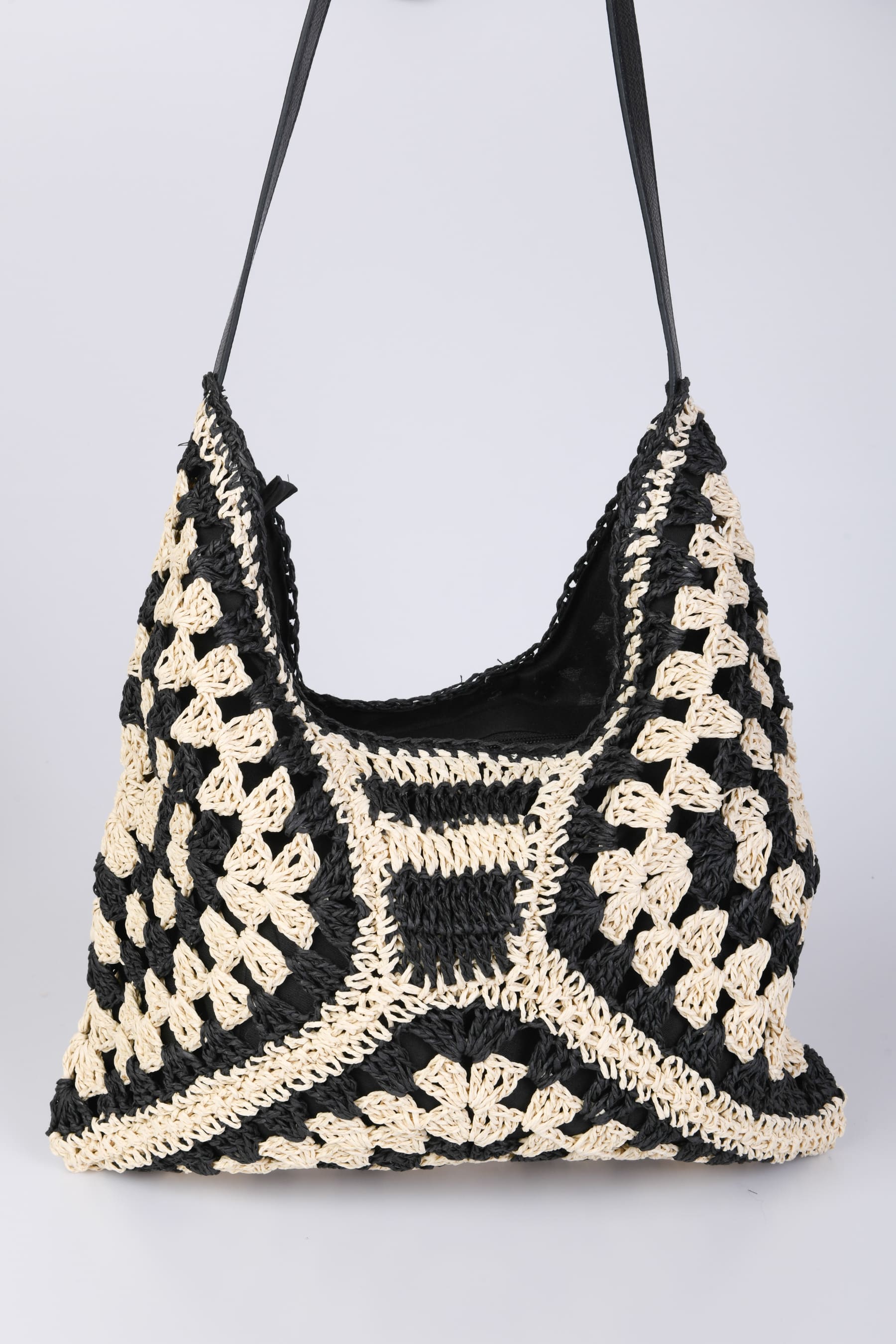 Decorative motif raffia bag – Nunalie-europa