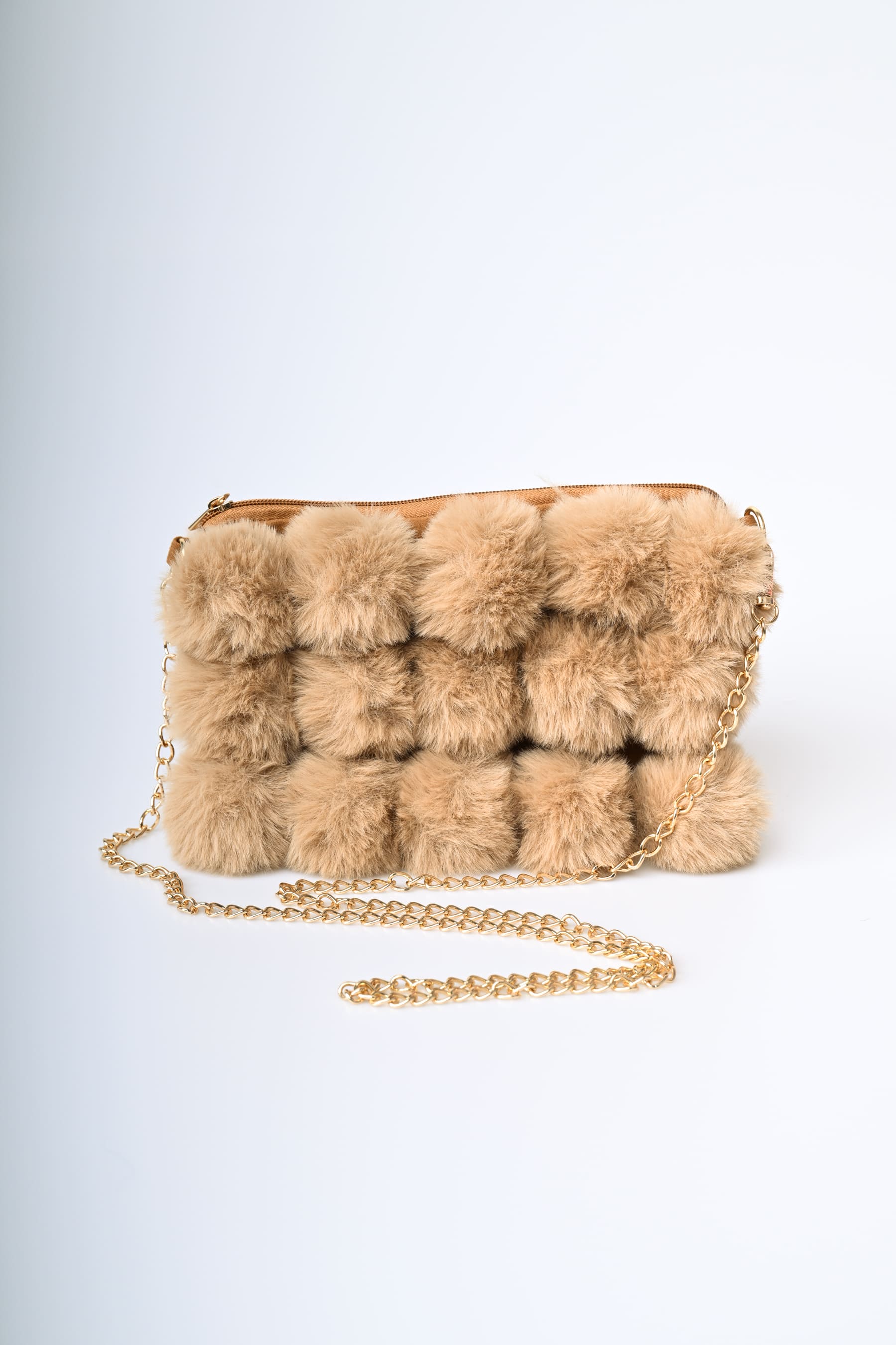 Faux fur pompon bag – Nunalie-europa