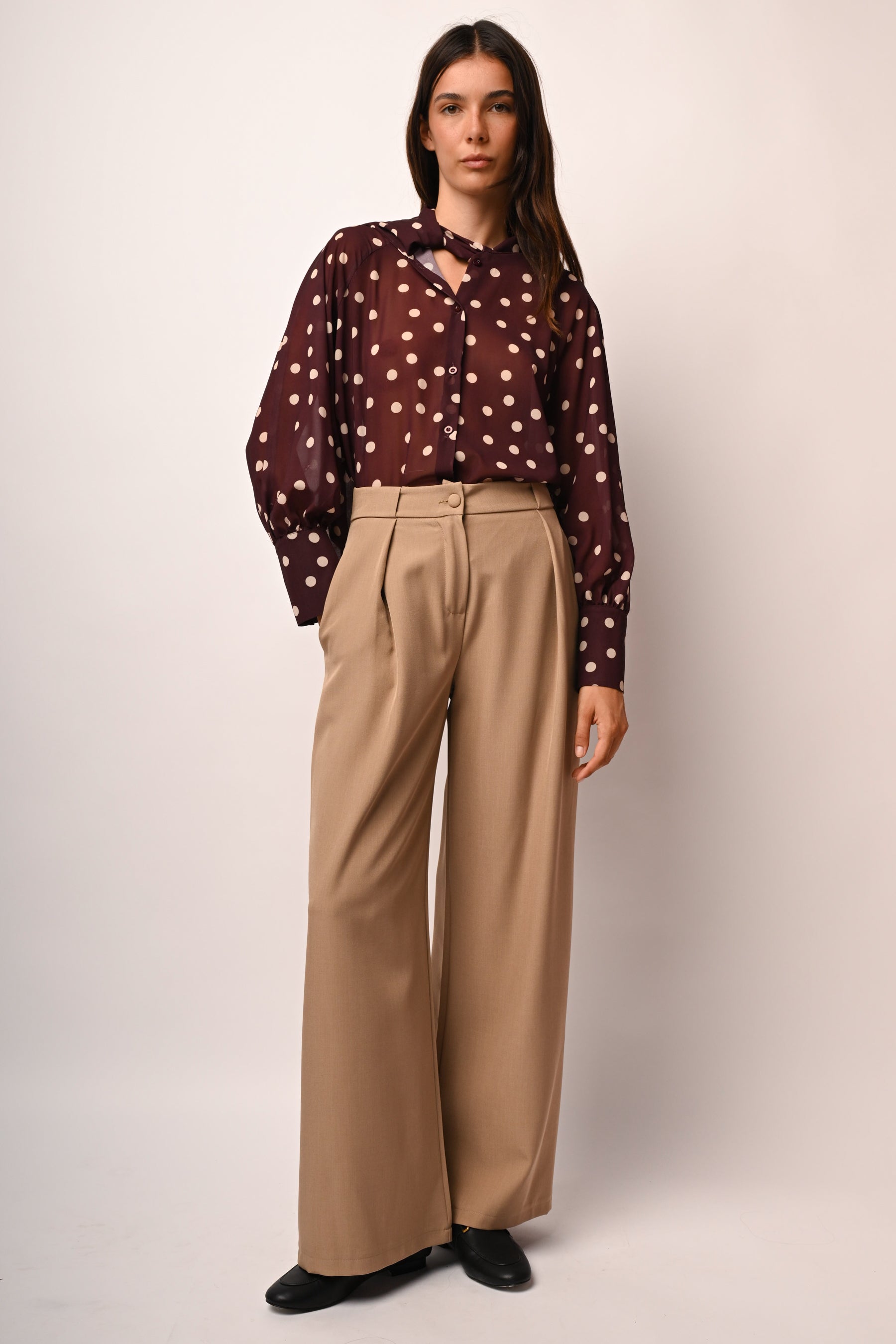 Darts wide-leg trousers – Nunalie-europa